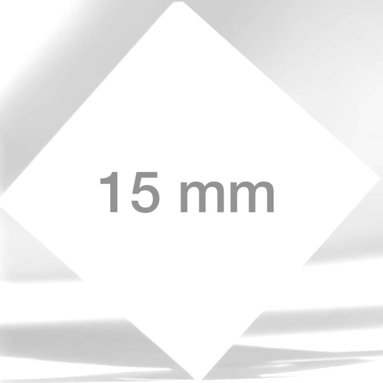 Plaque Plexiglass Blanc Opaque 15 mm sur mesure - Brillant