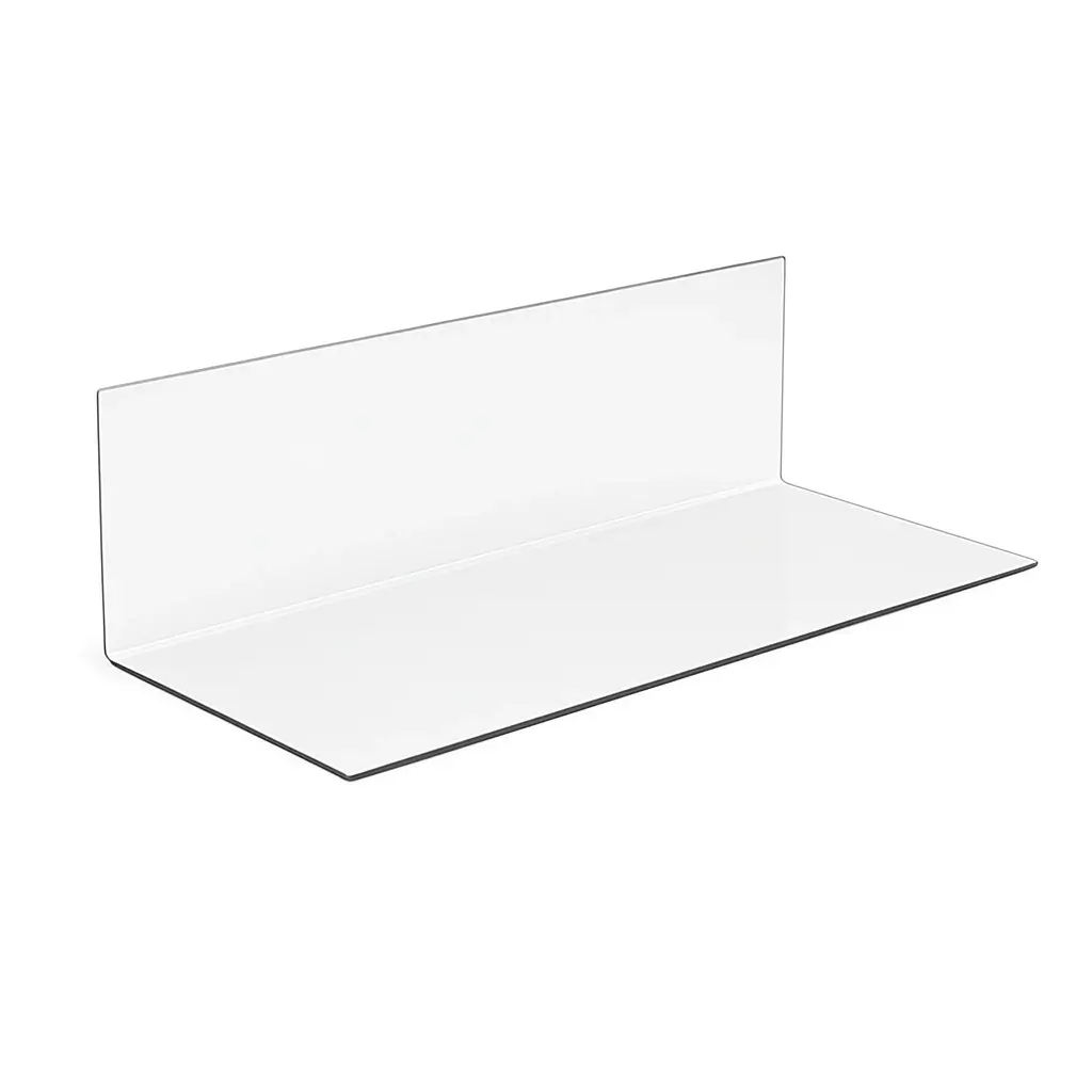 Plaque Plexiglass en L 5 mm – 160 × 30 / 40 cm (sur mesure)